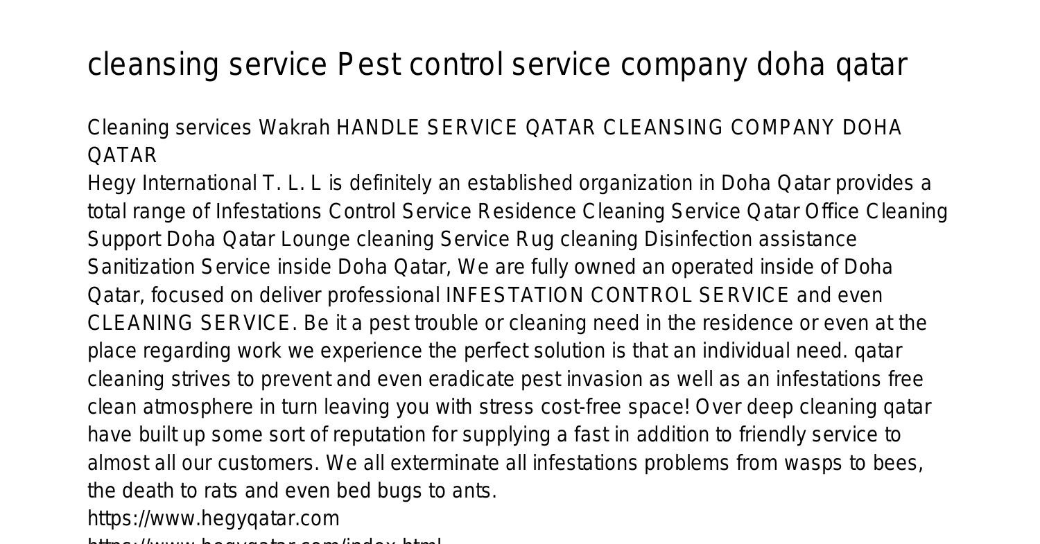 cleaning service Pest command service company doha qatarsstcb.pdf.pdf | DocDroid