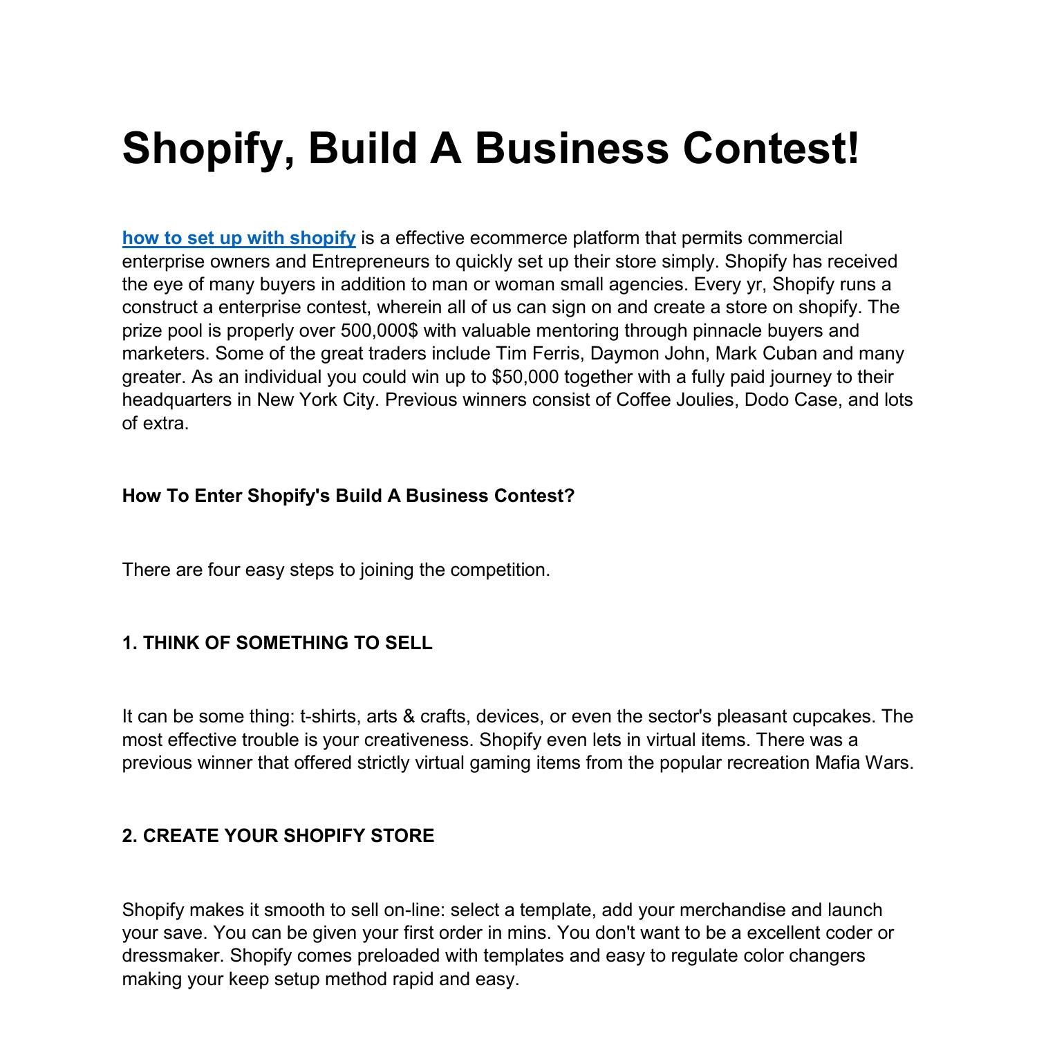 how to set up with shopify.pdf | DocDroid