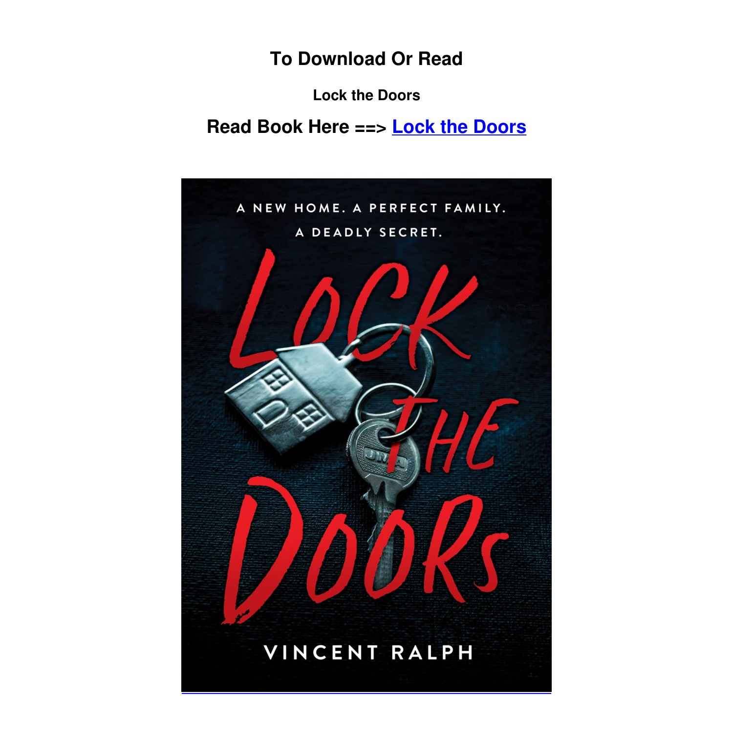 DOWNLOAD pdf Lock the Doors by Vincent Ralph.pdf | DocDroid