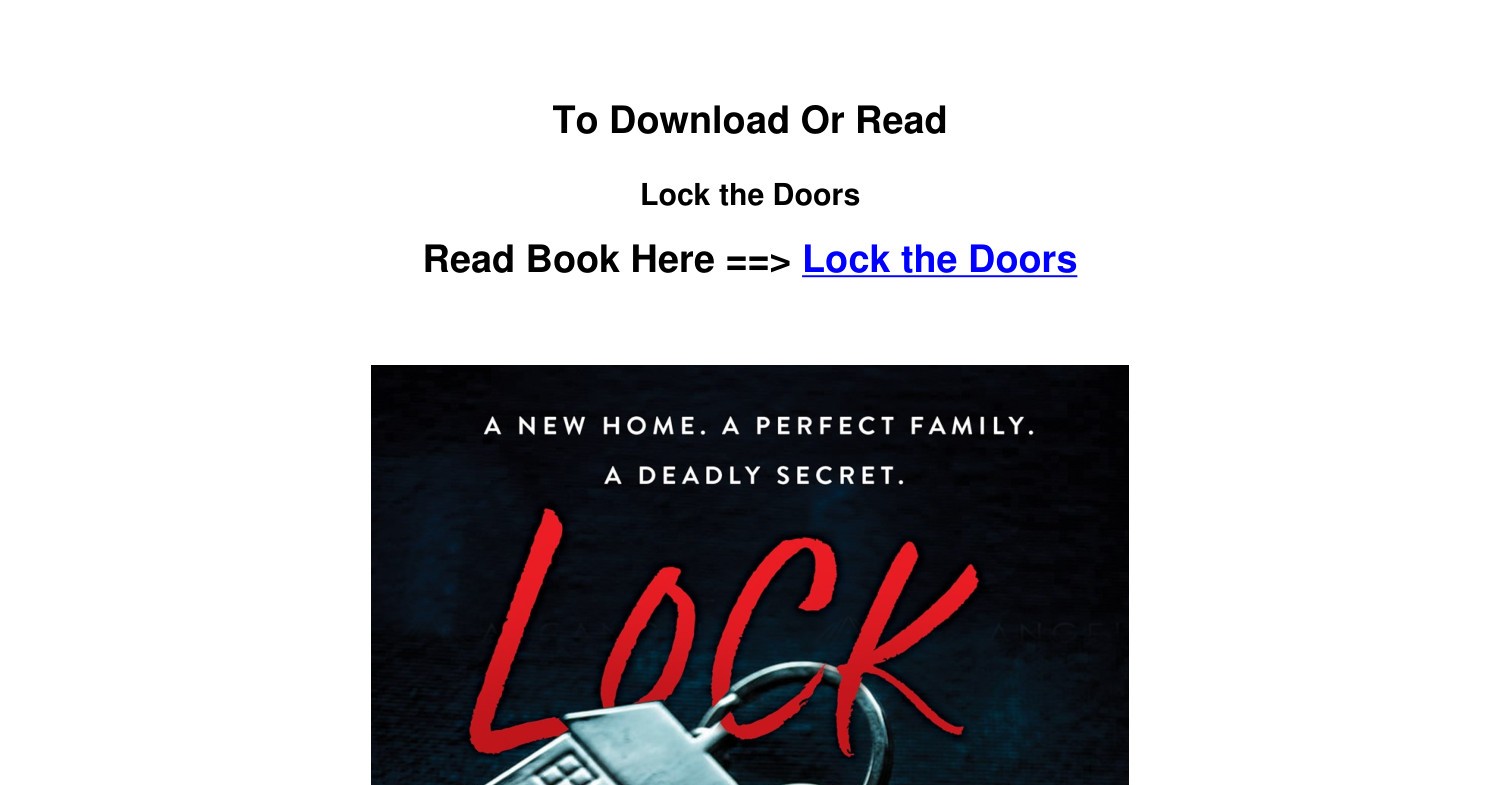DOWNLOAD pdf Lock the Doors by Vincent Ralph.pdf | DocDroid