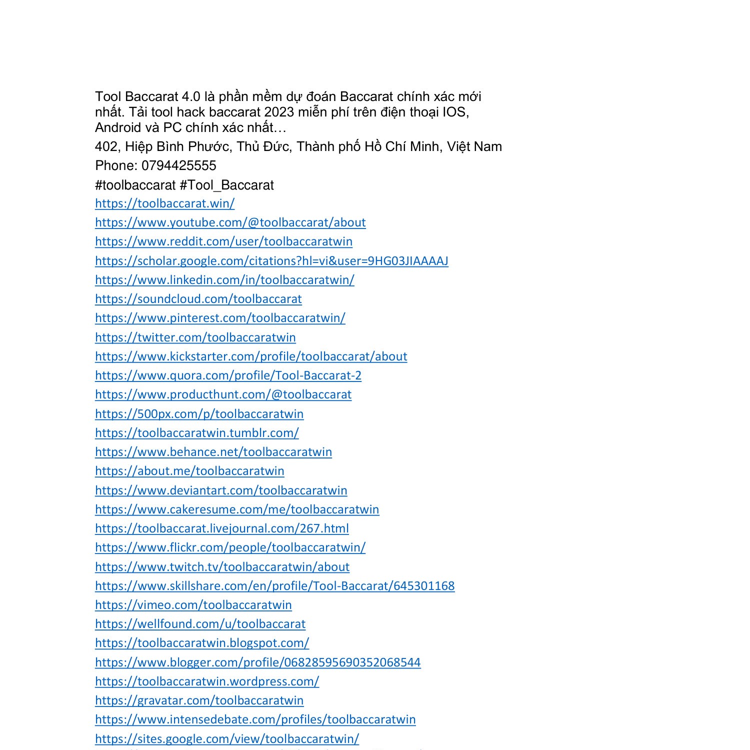 Tool Baccarat.docx | DocDroid