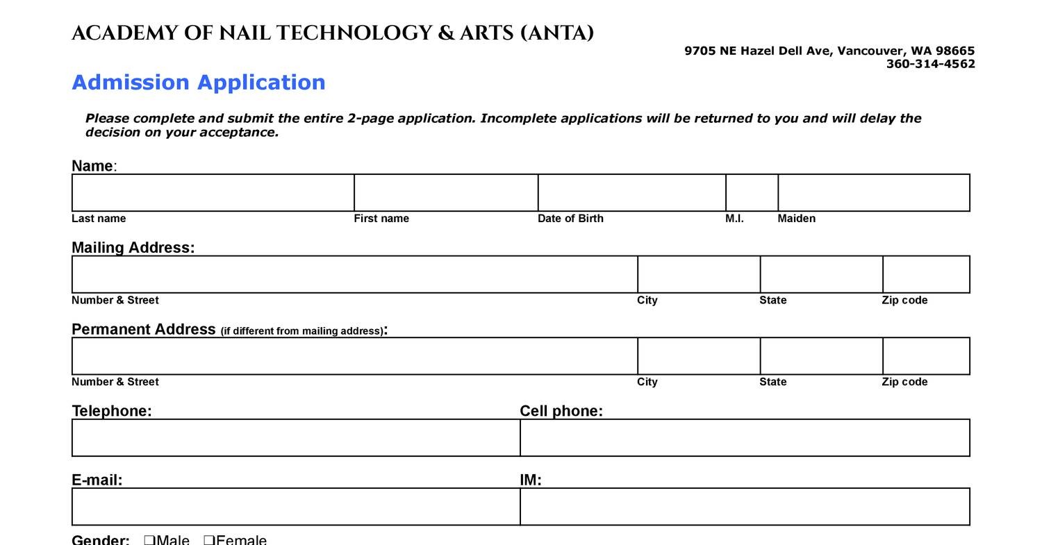 ADMISSION APPLICATION.pdf | DocDroid