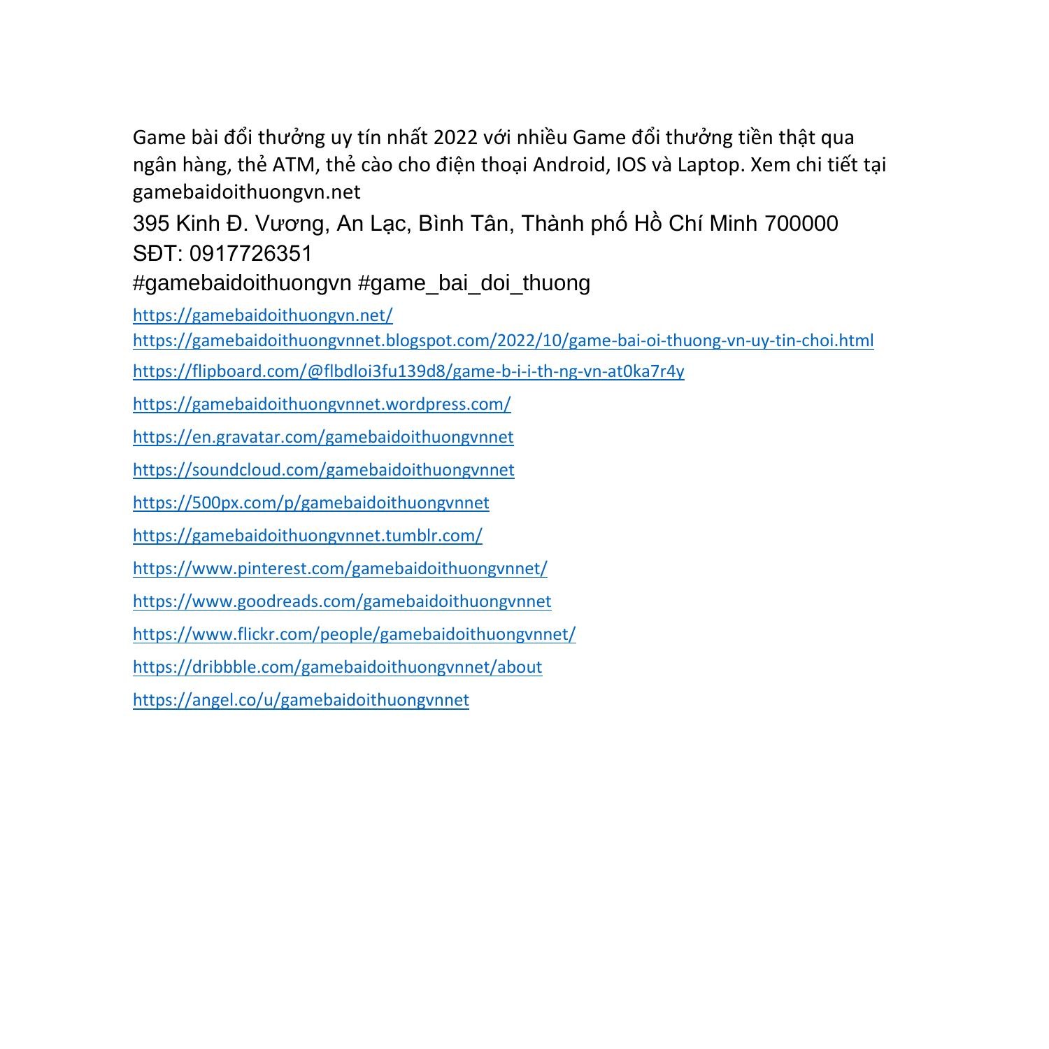 Game bài đổi thưởng Vn.docx | DocDroid