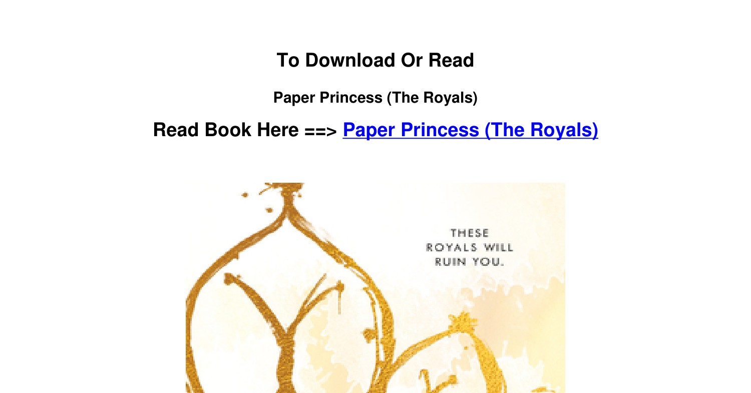 download ePub Paper Princess The Royals By Erin Watt.pdf | DocDroid