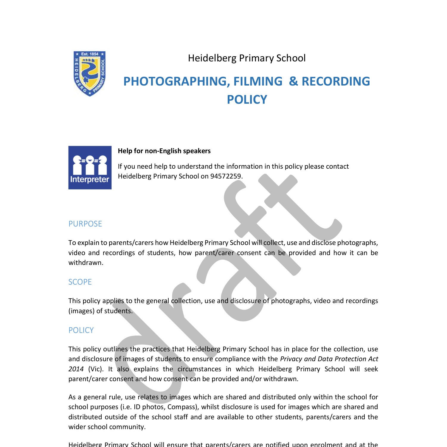 Photographing Filming and Recording Policy.pdf | DocDroid