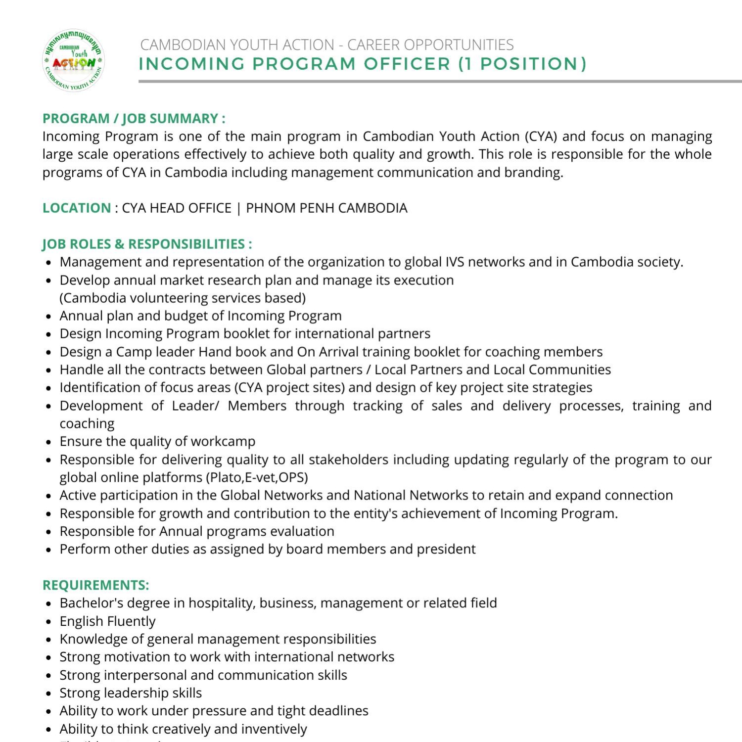 CYA Job description - incoming program.pdf | DocDroid