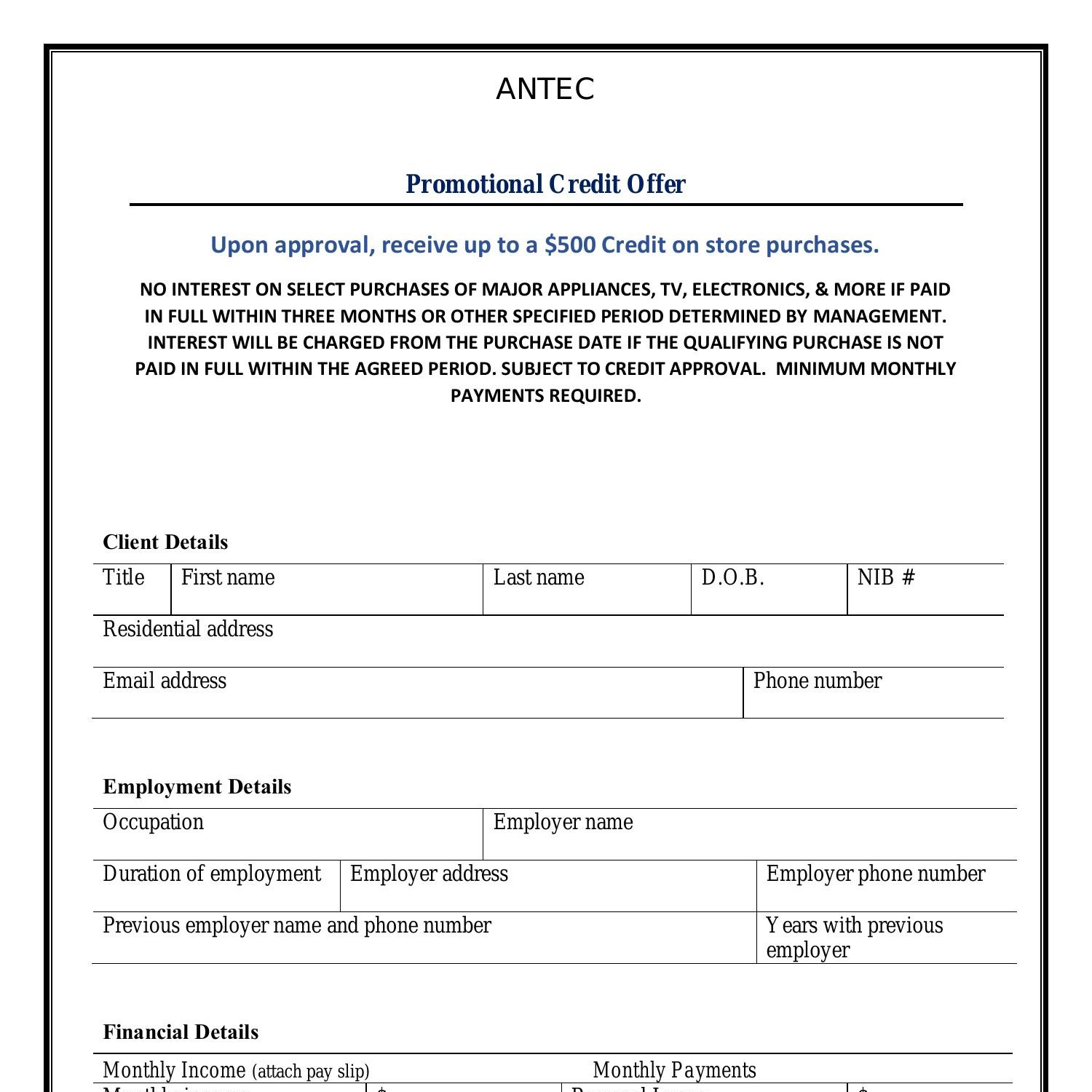 Credit offer terms and conditions Application.pdf | DocDroid