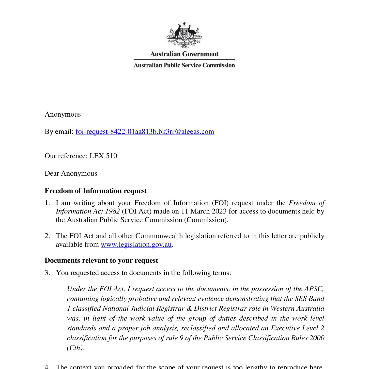 LEX 510 - Australian Public Service Commission FOI decision.pdf | DocDroid