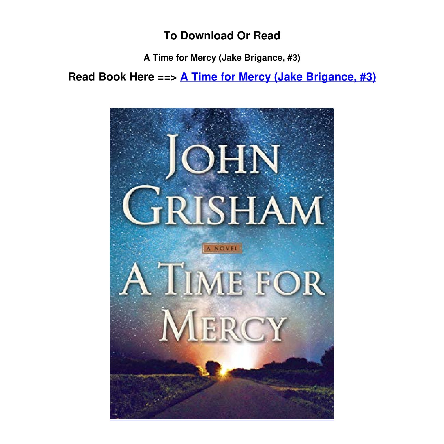 download ePub A Time for Mercy Jake Brigance 3 By John Grisham.pdf ...