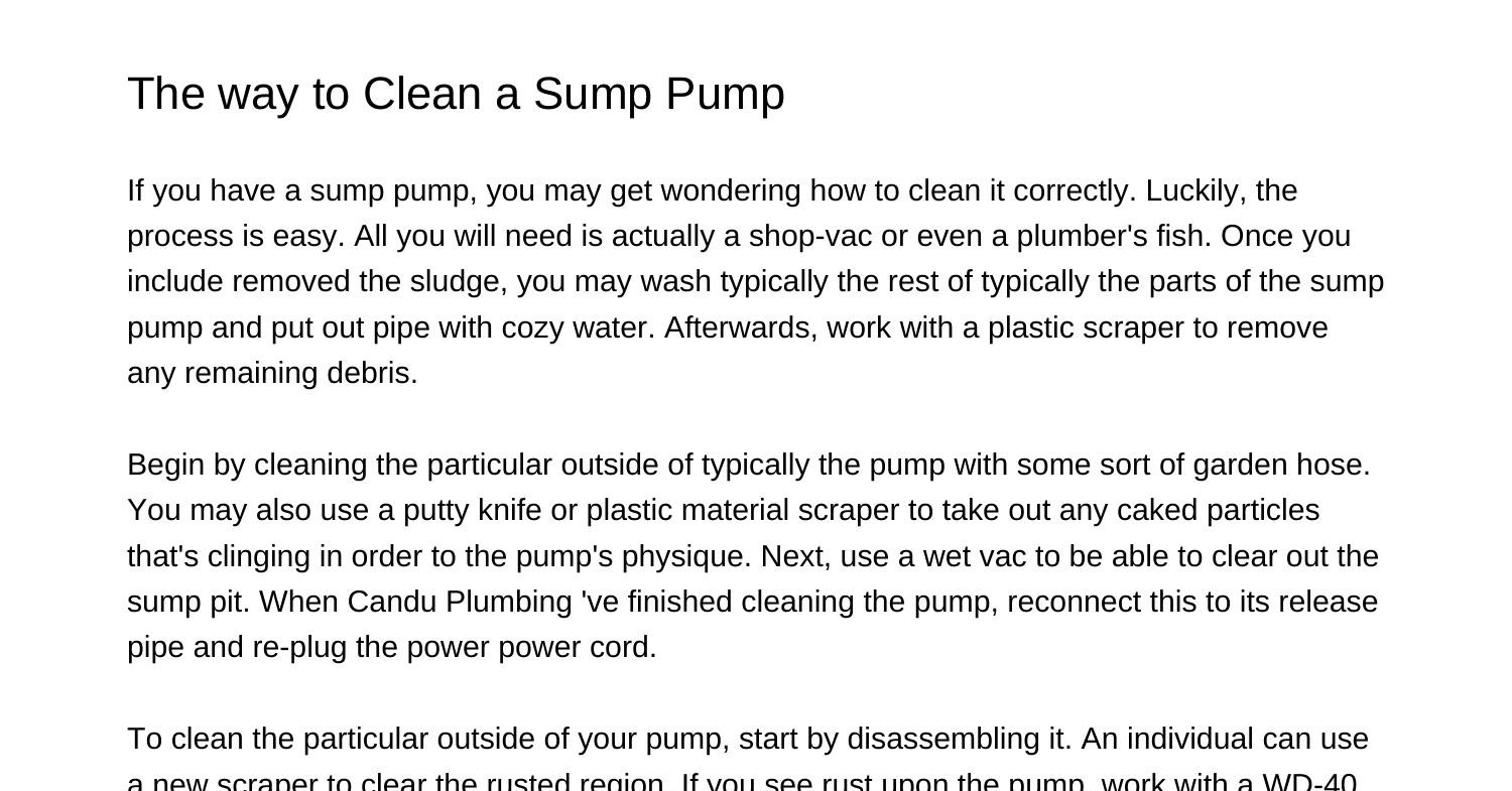 How to Clean a Sump Pumpdpdnd.pdf.pdf | DocDroid