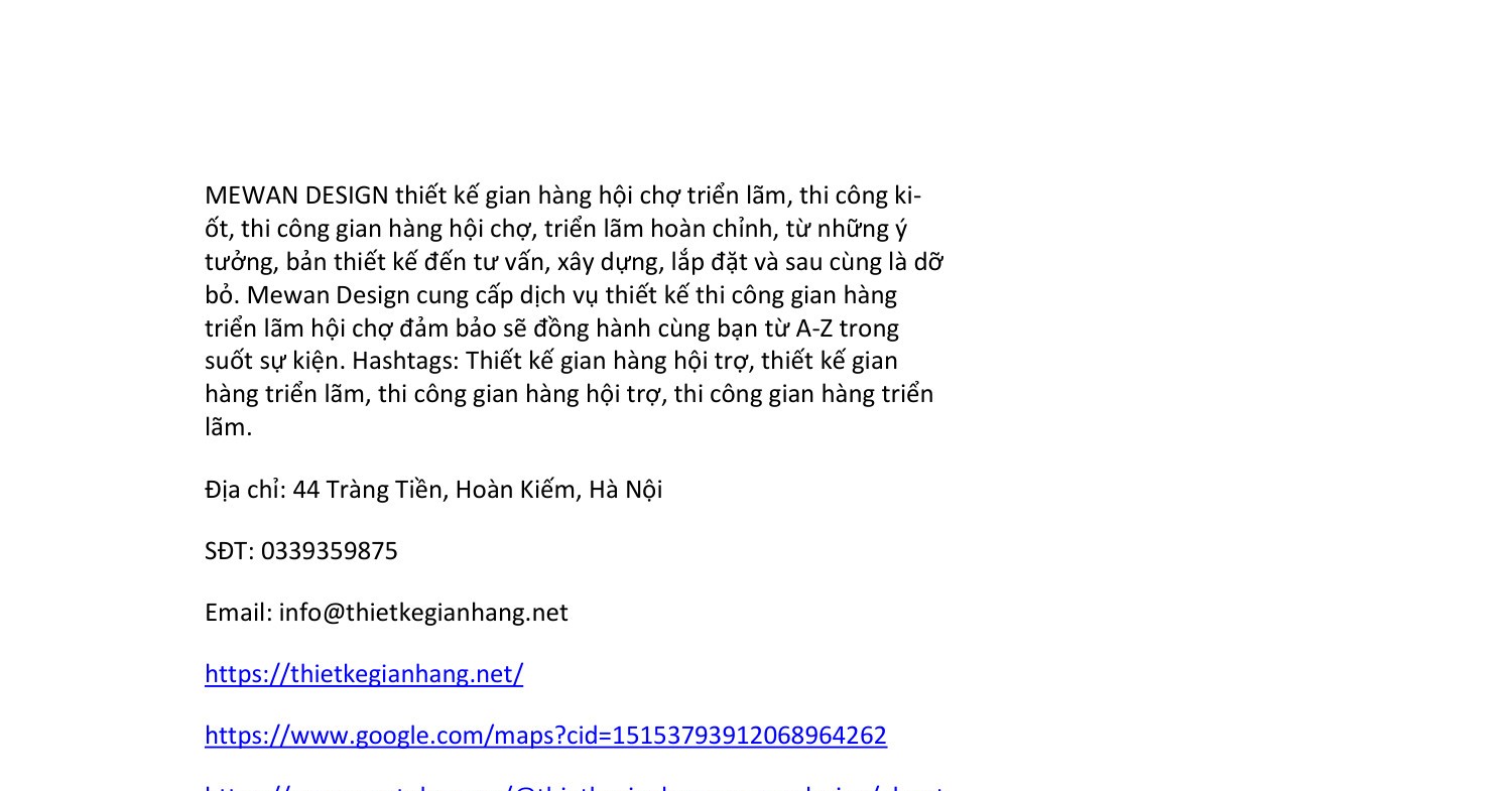 Thiết kế gian hàng MEWANDESIGN.docx | DocDroid
