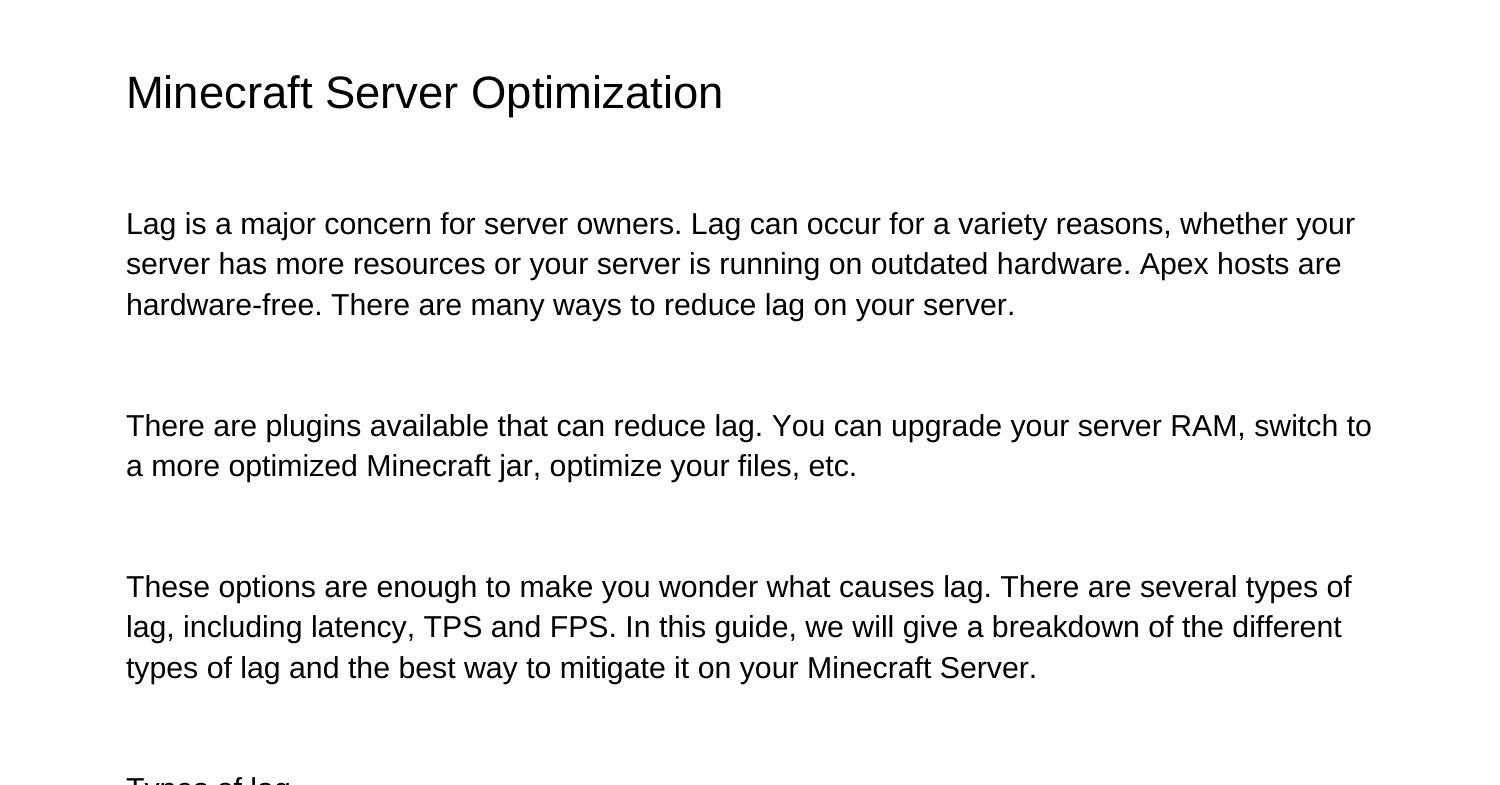 Minecraft Server Optimizationfvggf.pdf.pdf | DocDroid