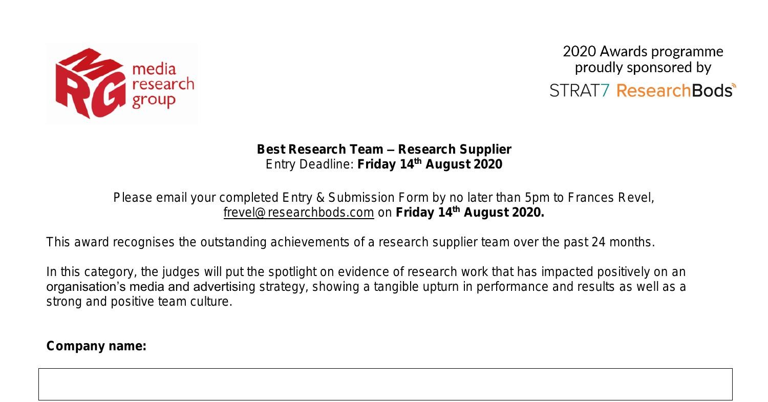 C3 Submission Form Best Research Team Research Supplier 2020.docx ...