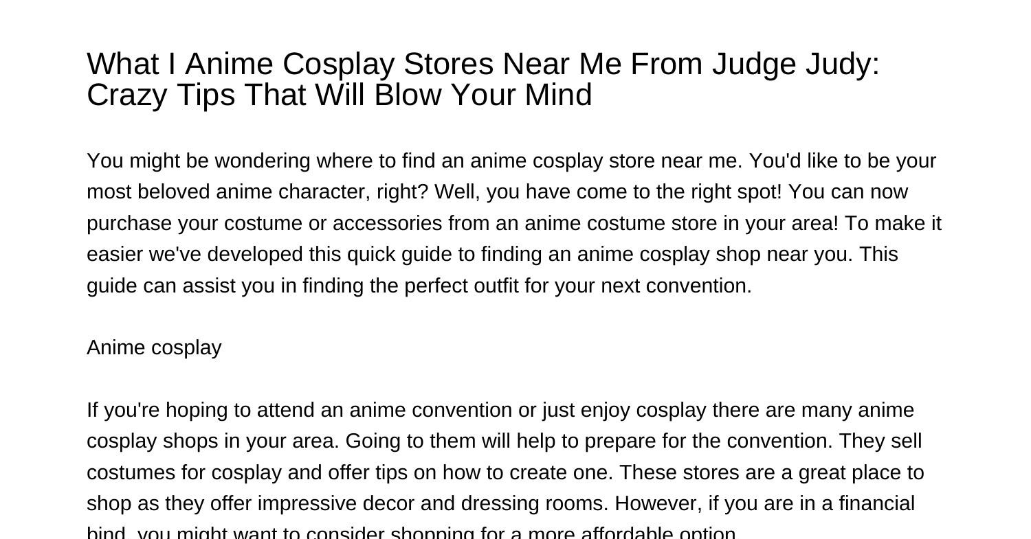 Still Living With Your Parents Its Time To Pack Up And Anime Cosplay ...