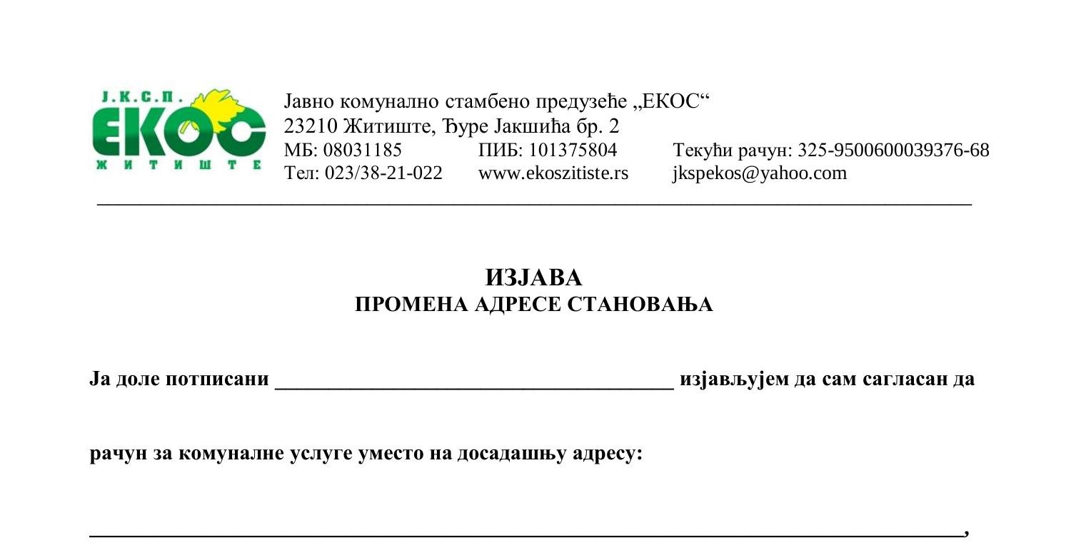 Izjava promena adrese stanovanja.pdf | DocDroid