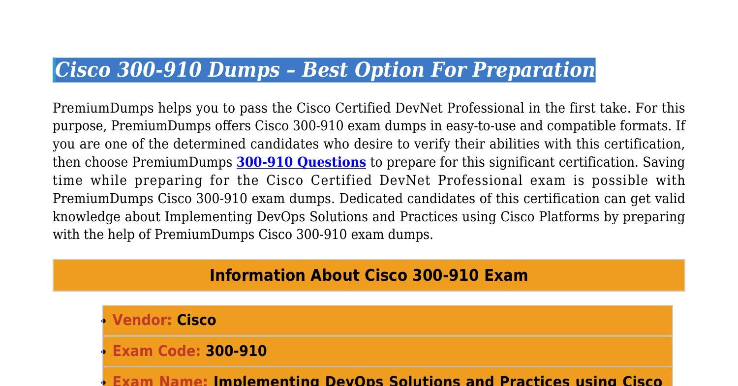 100% Latest and Real Cisco 300-910 Questions (New Year 2023).pdf | DocDroid