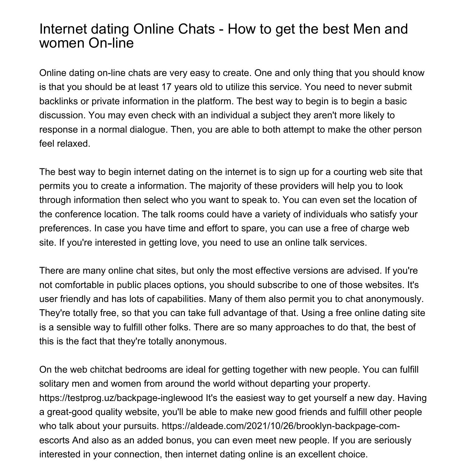 Courting On the web Chats How to Find the Best Single men and women On ...