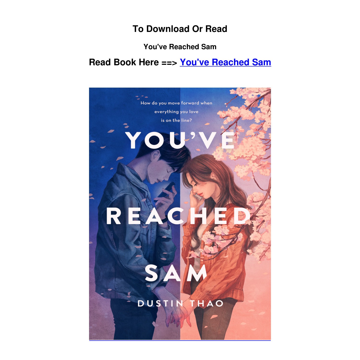 PDF DOWNLOAD You ve Reached Sam by Dustin Thao.pdf | DocDroid