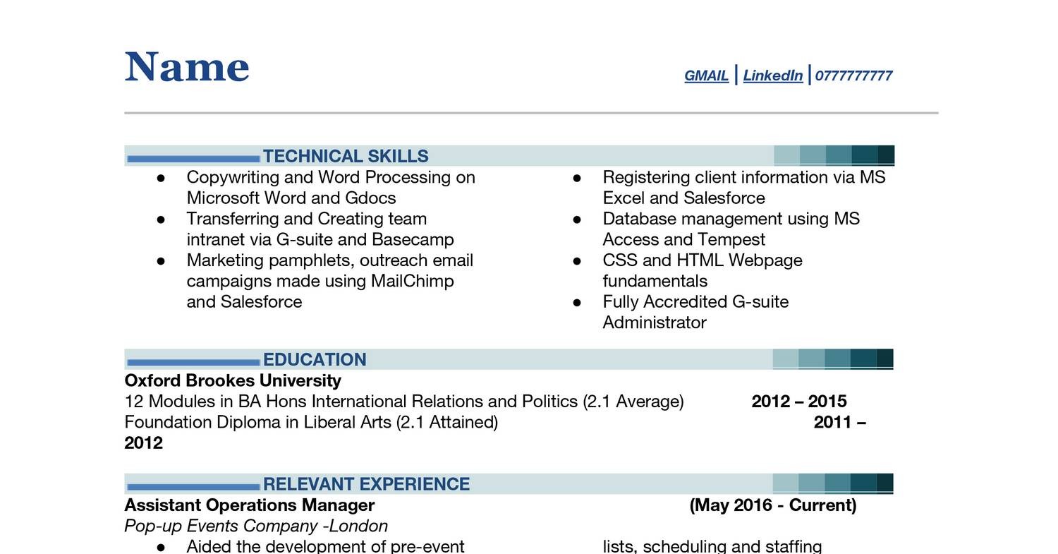 CV Template Editable.docx.pdf | DocDroid