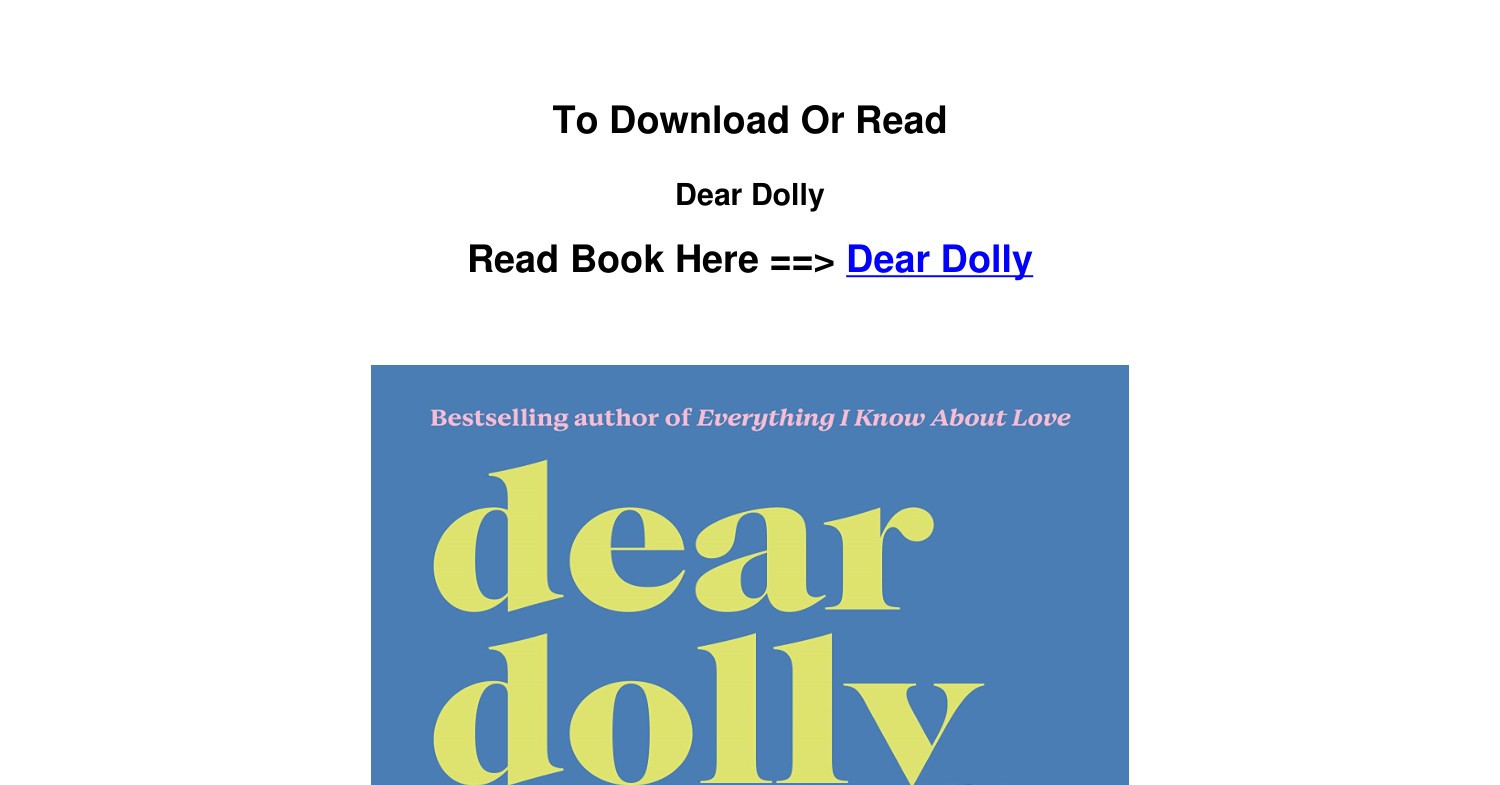 ePub DOWNLOAD Dear Dolly by Dolly Alderton.pdf | DocDroid
