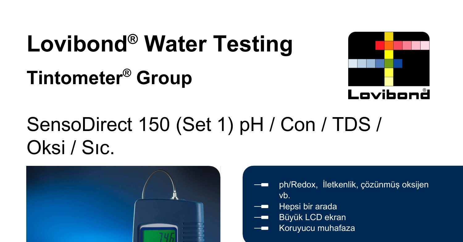 Lovibond 724200 - SensoDirect 150 (Set 1) pH Con TDS Oksi Sıc. tr.pdf | DocDroid