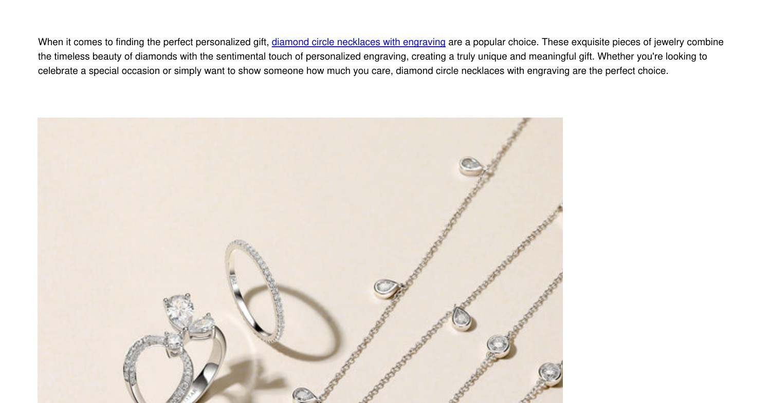 The Perfect Personalized Gift: Diamond Circle Necklaces with Engraving ...