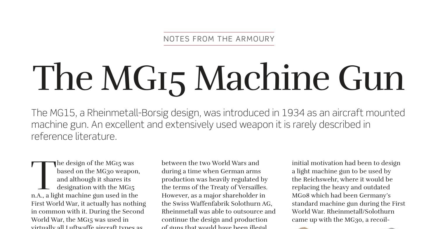 MG15 Machine Gun IronCrossIssue1.pdf | DocDroid
