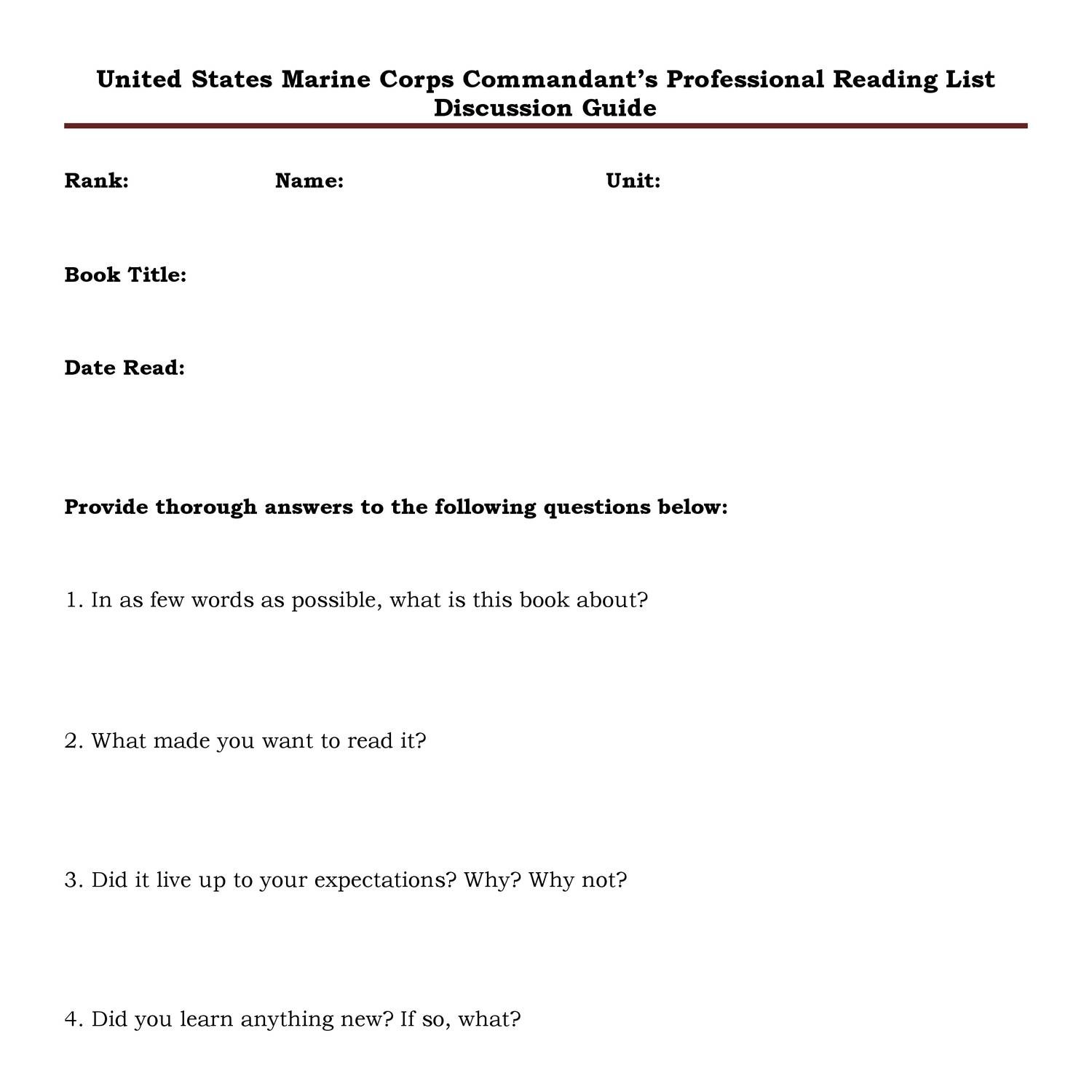 USMC Book Report Format.pages | DocDroid
