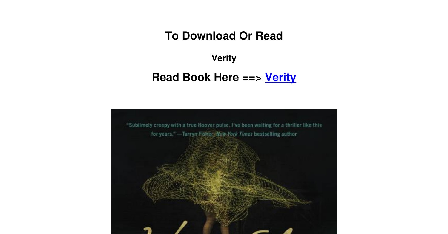 PDF DOWNLOAD Verity BY Colleen Hoover.pdf | DocDroid