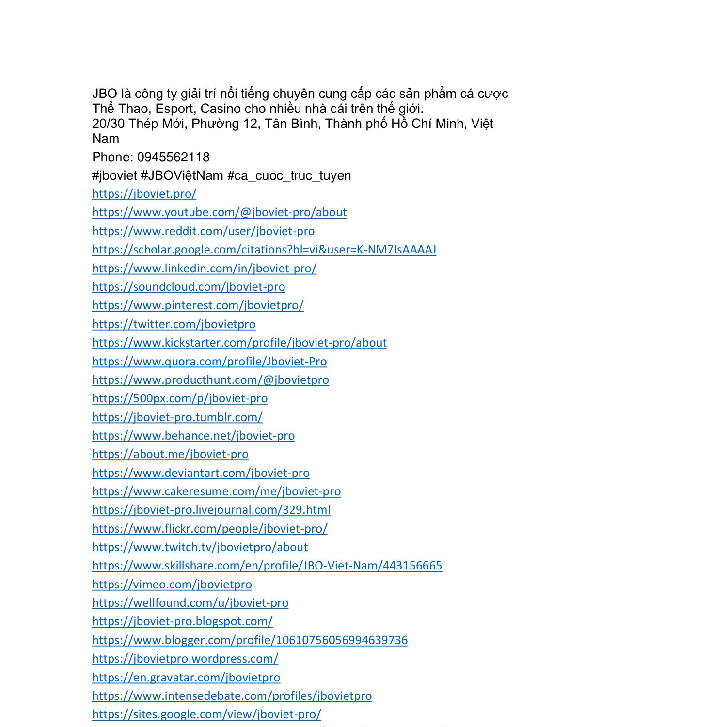 JBO Việt Nam.docx | DocDroid
