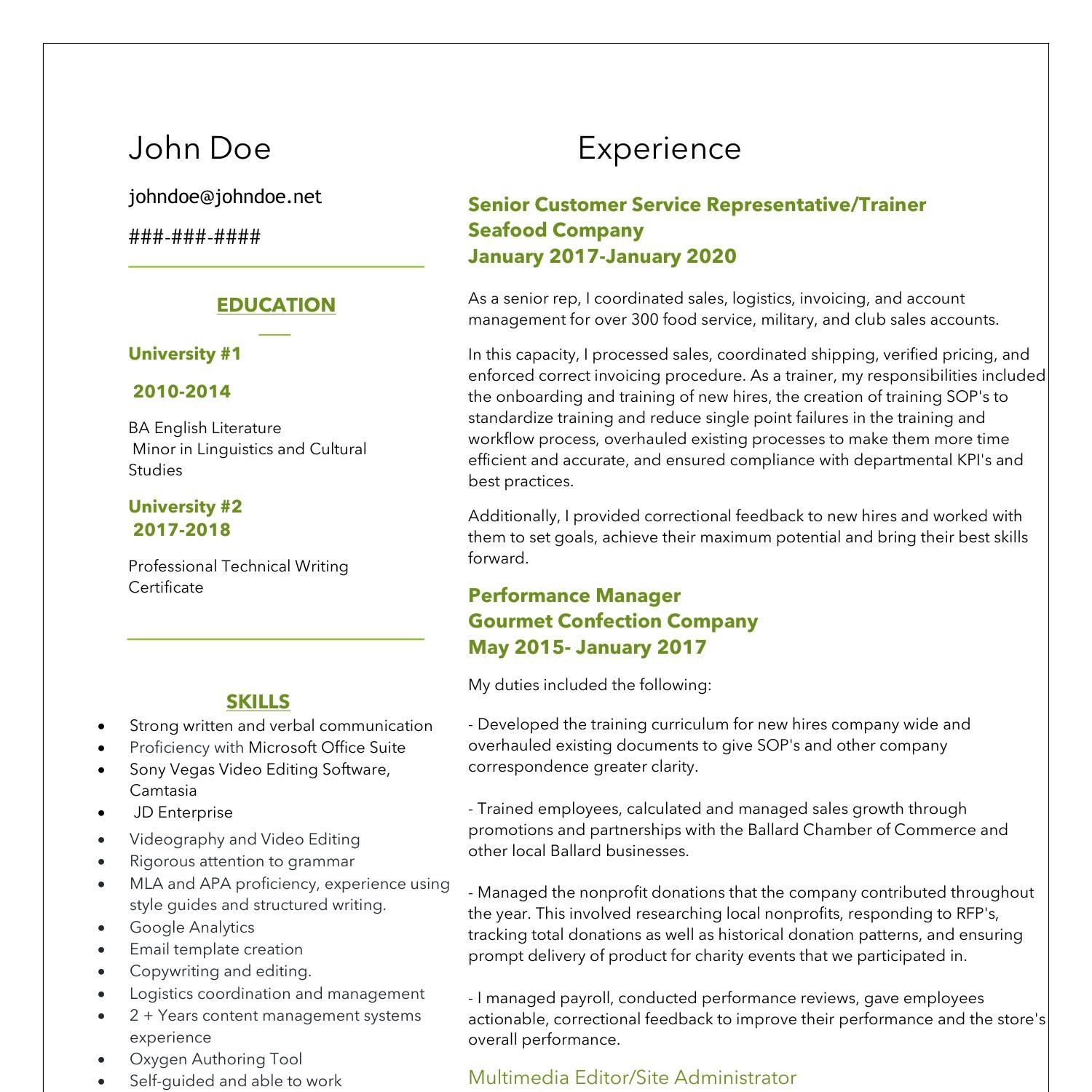 JohnDoeResume.pdf | DocDroid