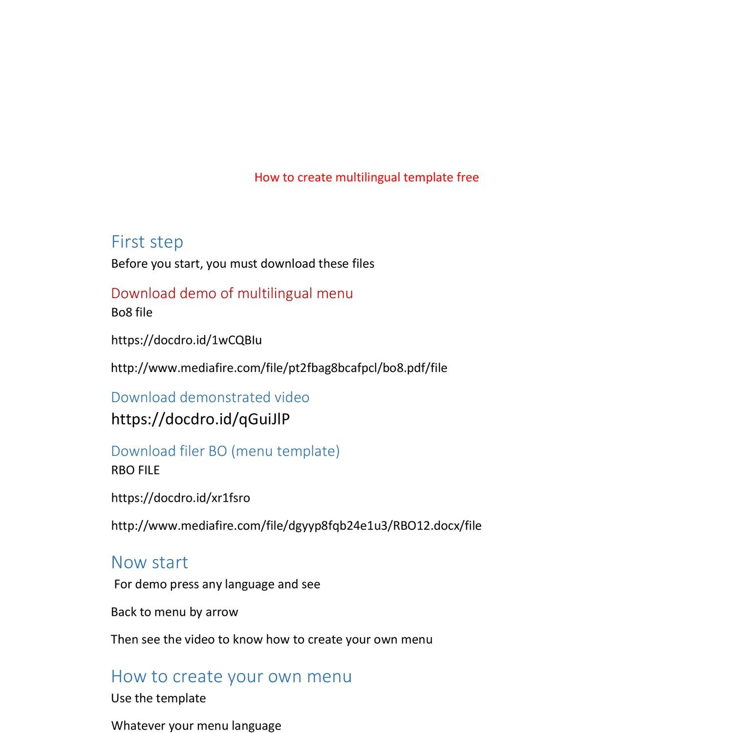 How to create multilingual template free.docx | DocDroid