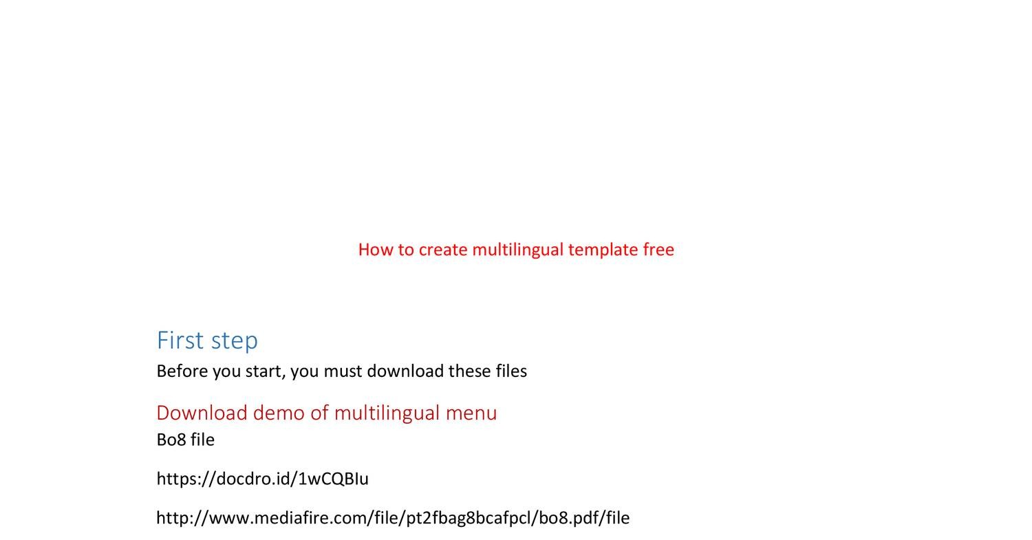 How to create multilingual template free.docx | DocDroid