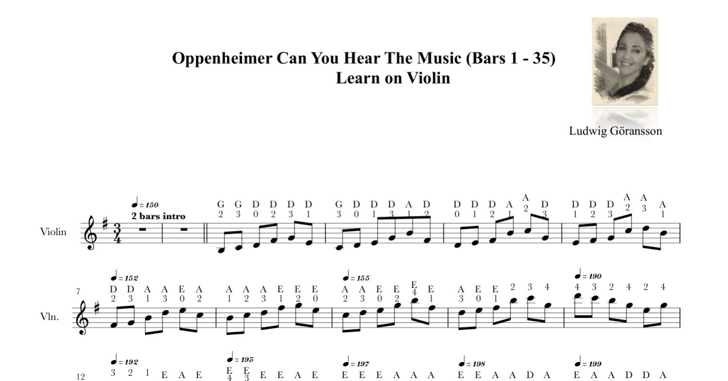 Oppenheimer Can You Hear The Music (Bars 1 - 35) Learn on Violin.pdf | DocDroid