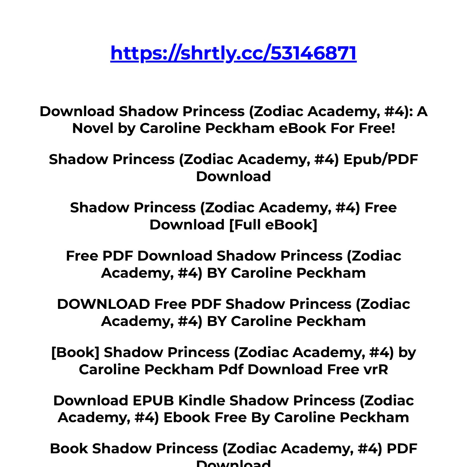 Download PDF Shadow Princess (Zodiac Academy, #4) Ebook Free By ...