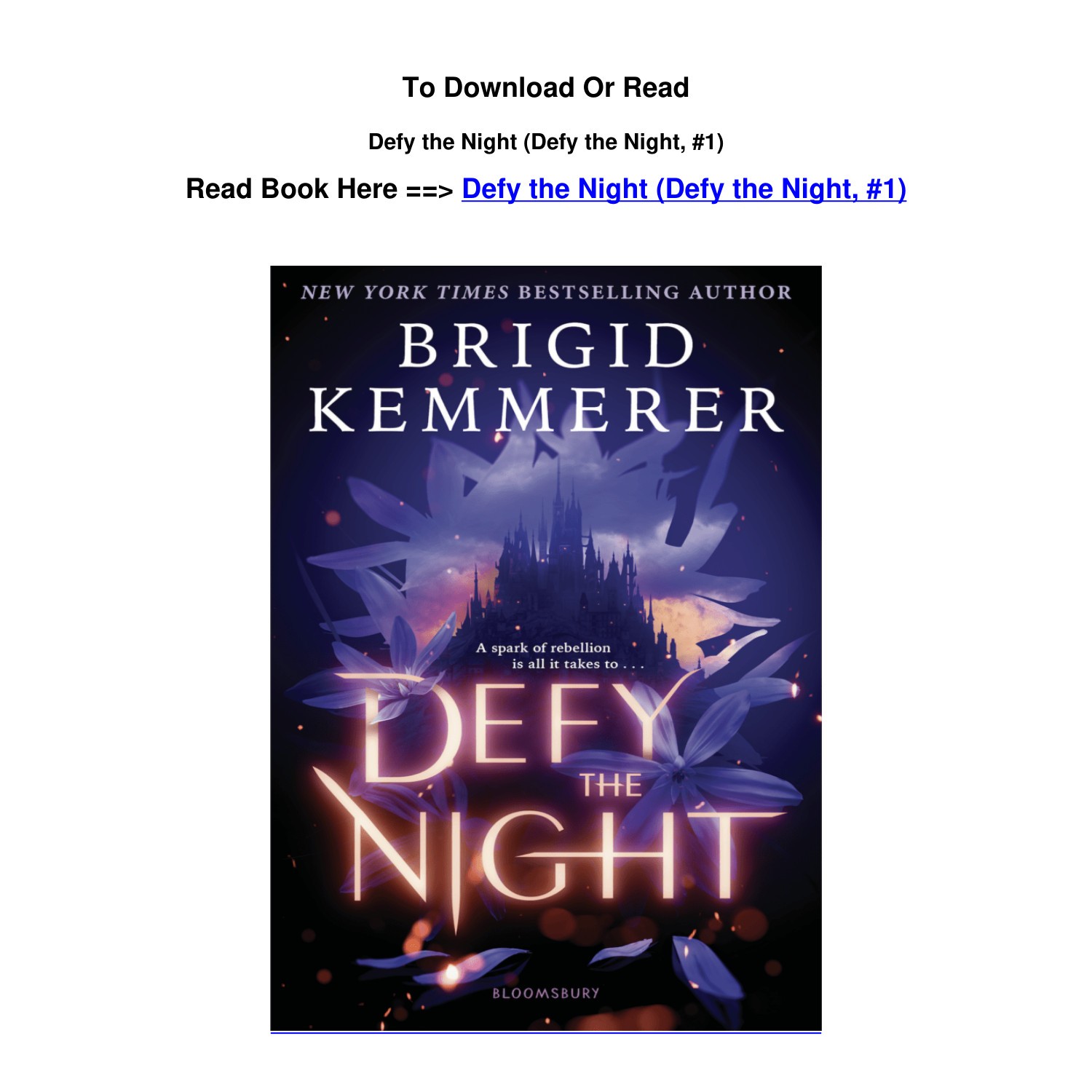 PDF download Defy the Night Defy the Night 1 BY Brigid Kemmerer.pdf | DocDroid