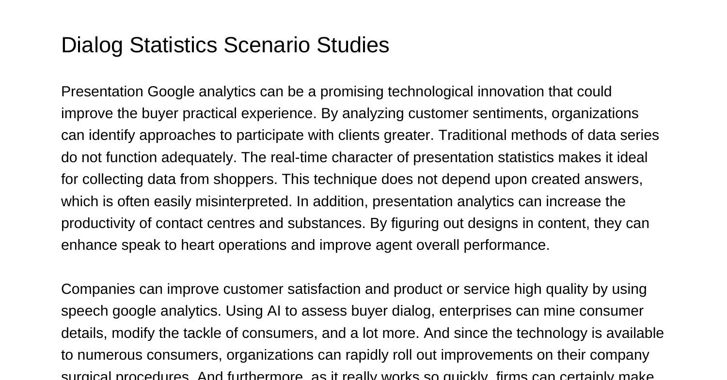 Conversation Analytics Scenario Scientific studiestvgbu.pdf.pdf | DocDroid
