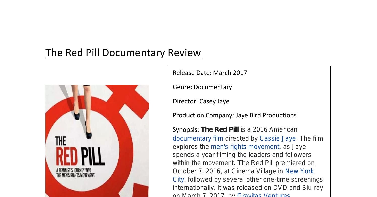 The Red Pill Documentary Review.docx | DocDroid
