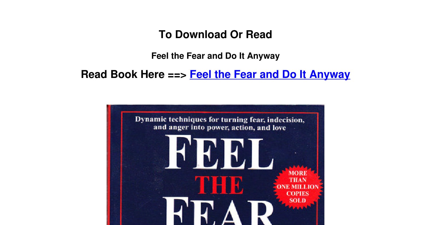 download Pdf Feel the Fear and Do It Anyway BY Susan Jeffers.pdf | DocDroid