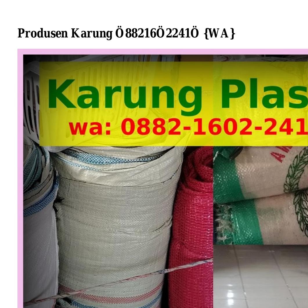 Produsen Karung.pdf | DocDroid