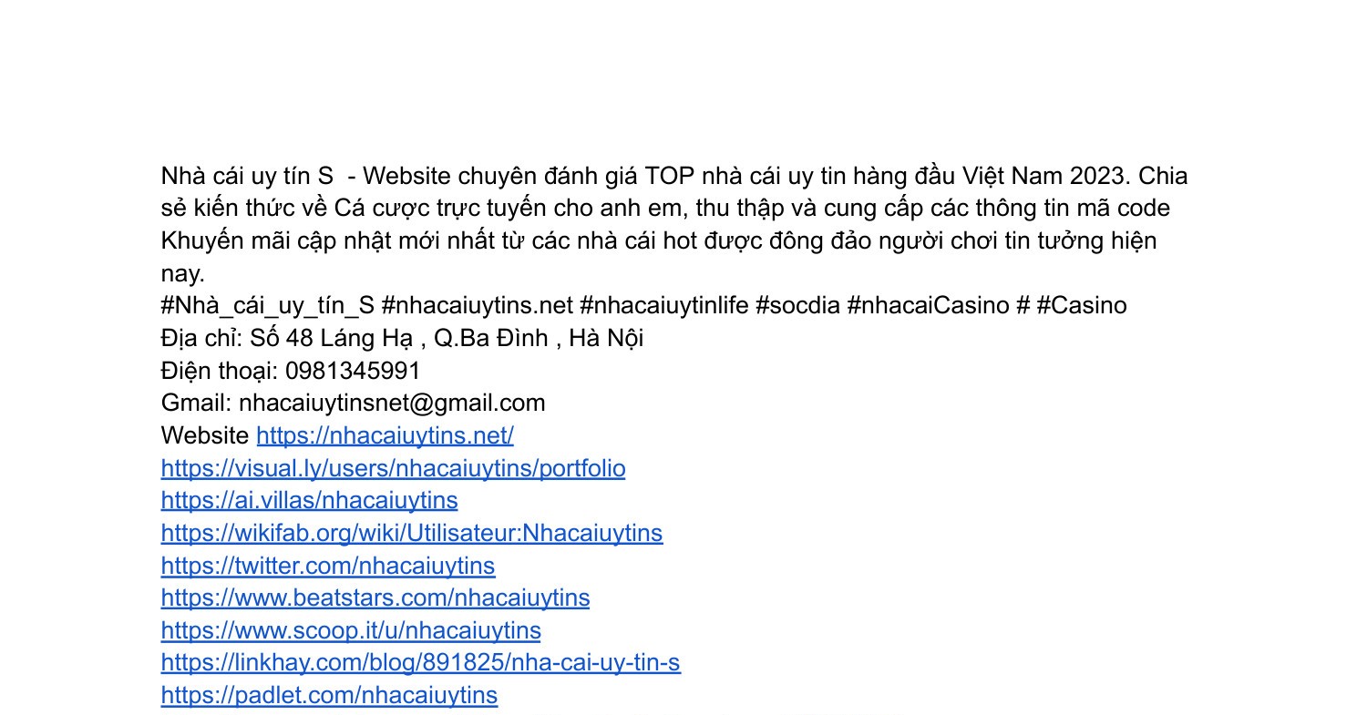 Nhà cái uy tín S.pdf | DocDroid