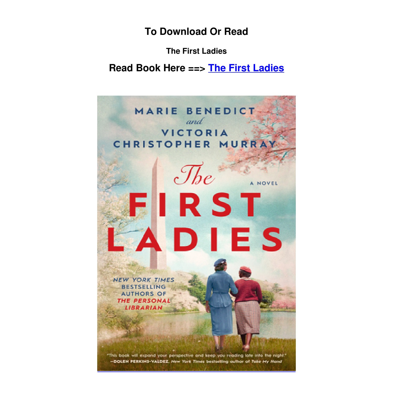 EPub download The First Ladies By Marie Benedict.pdf | DocDroid