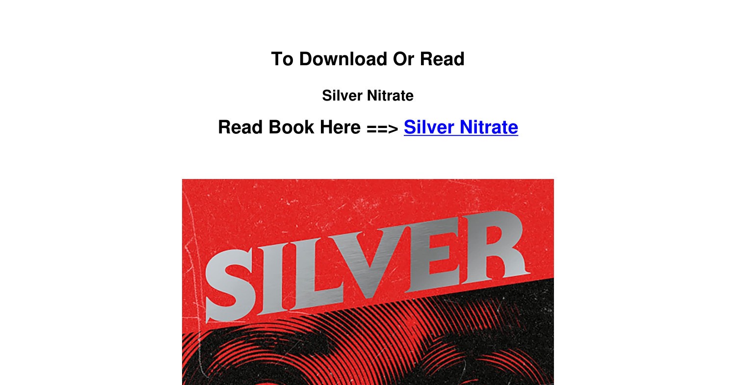 pdf Download Silver Nitrate BY Silvia Moreno Garcia.pdf | DocDroid