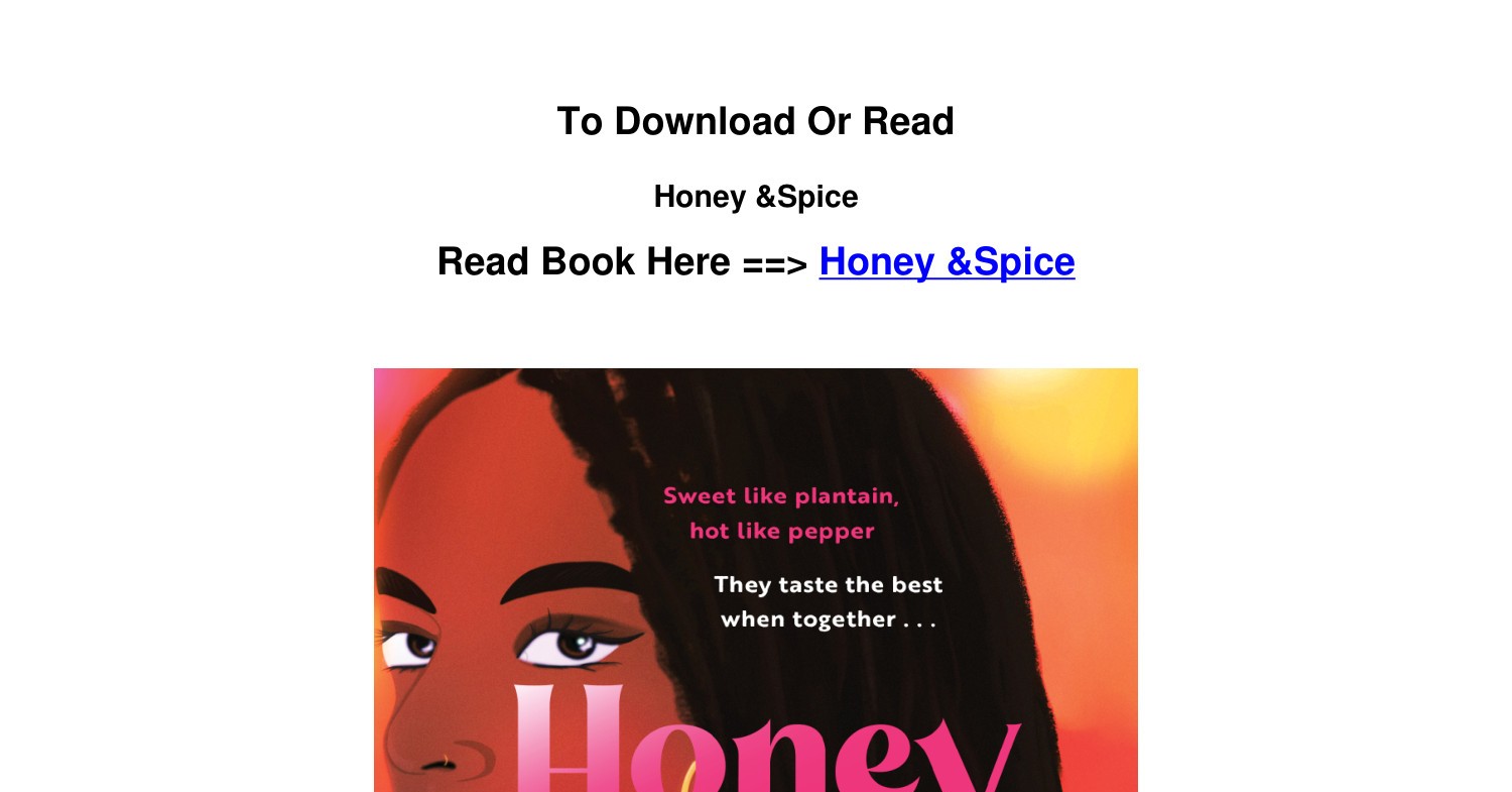 DOWNLOAD PDF Honey Spice by Bolu Babalola.pdf | DocDroid