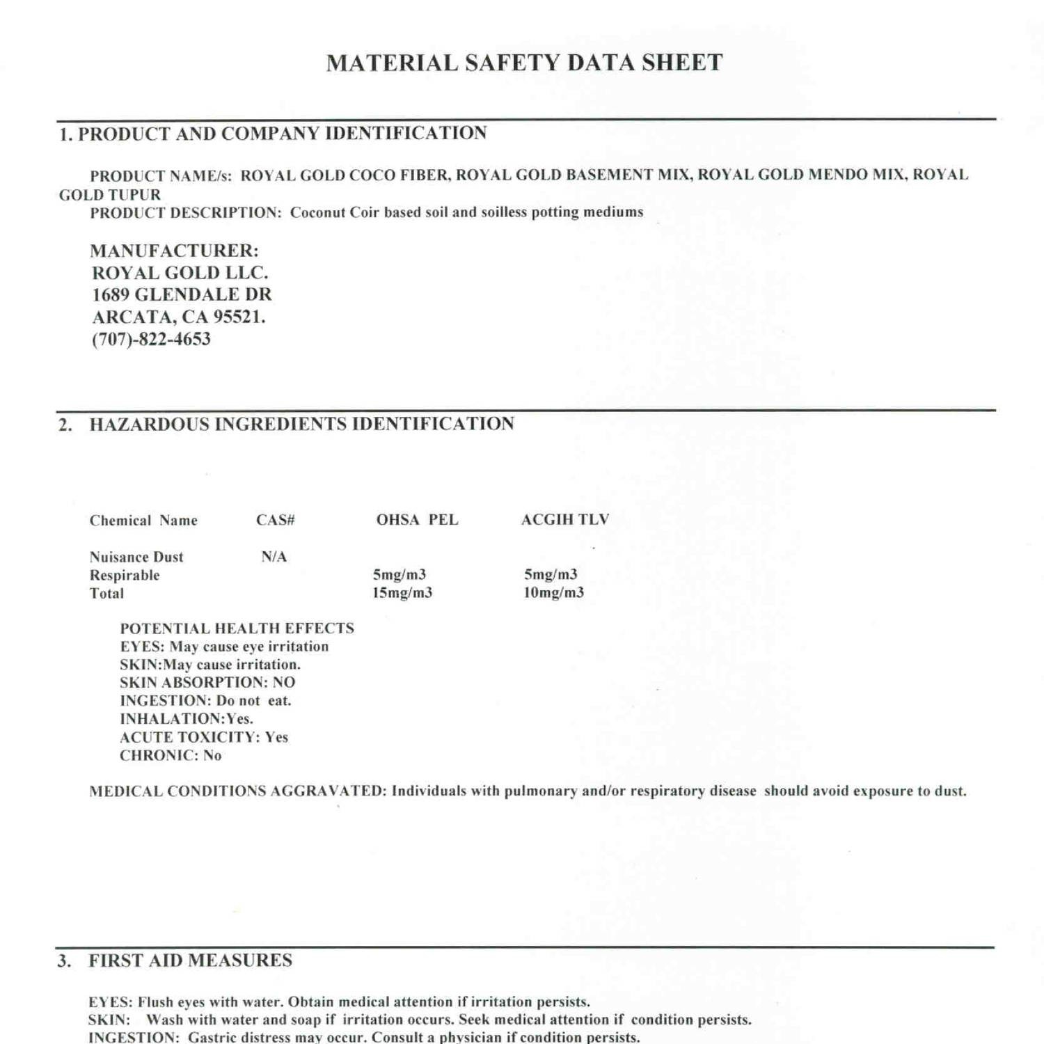 Royal Gold MSDS.pdf | DocDroid