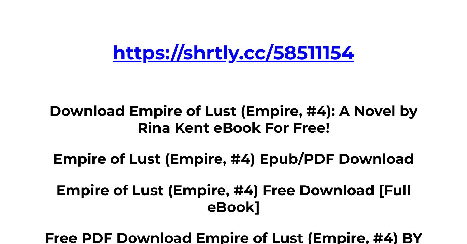 Download PDF Empire of Lust (Empire, #4) Ebook Free By Rina Kent.pdf | DocDroid