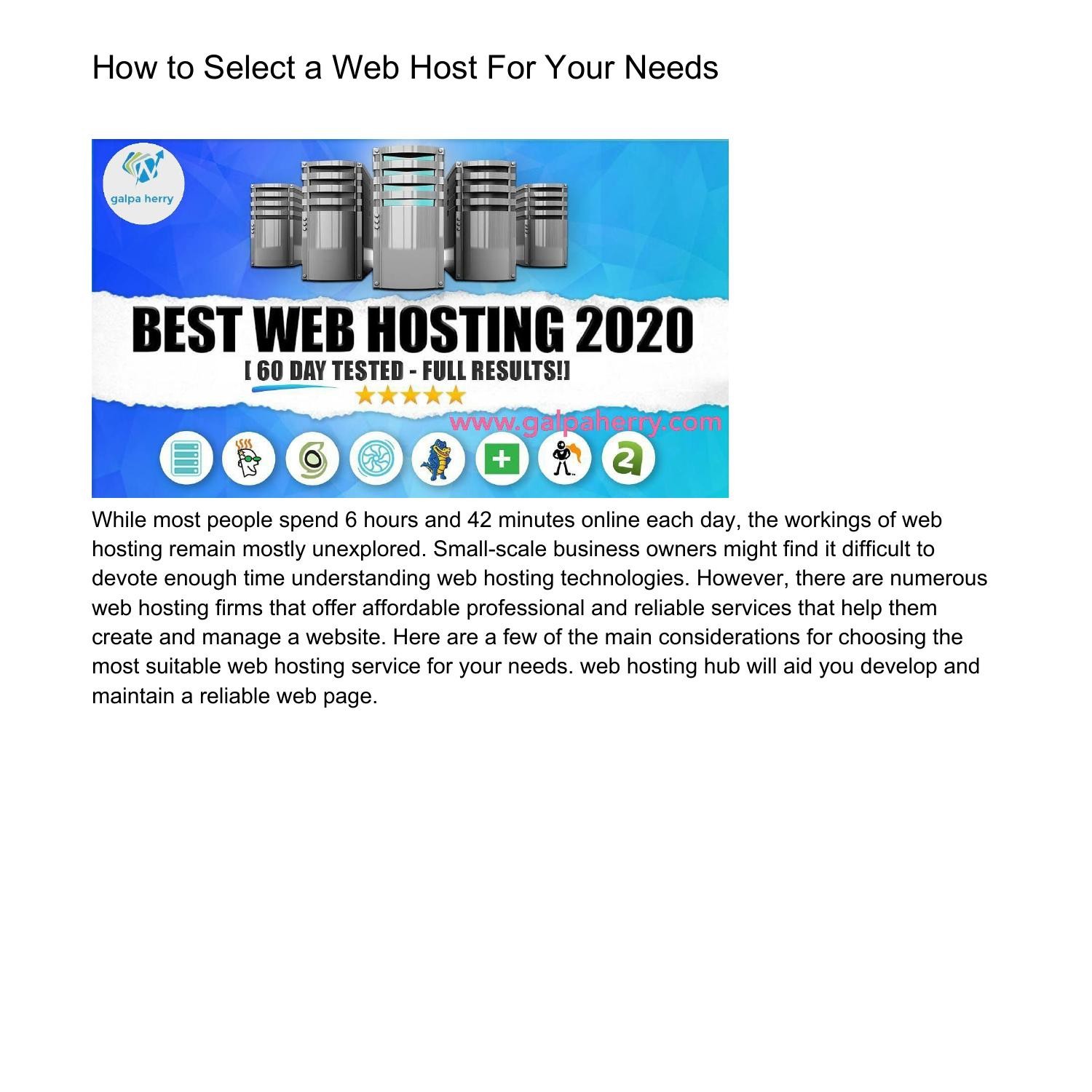 How to Select a Web Hosting Service for Your Needsvlaia.pdf.pdf | DocDroid