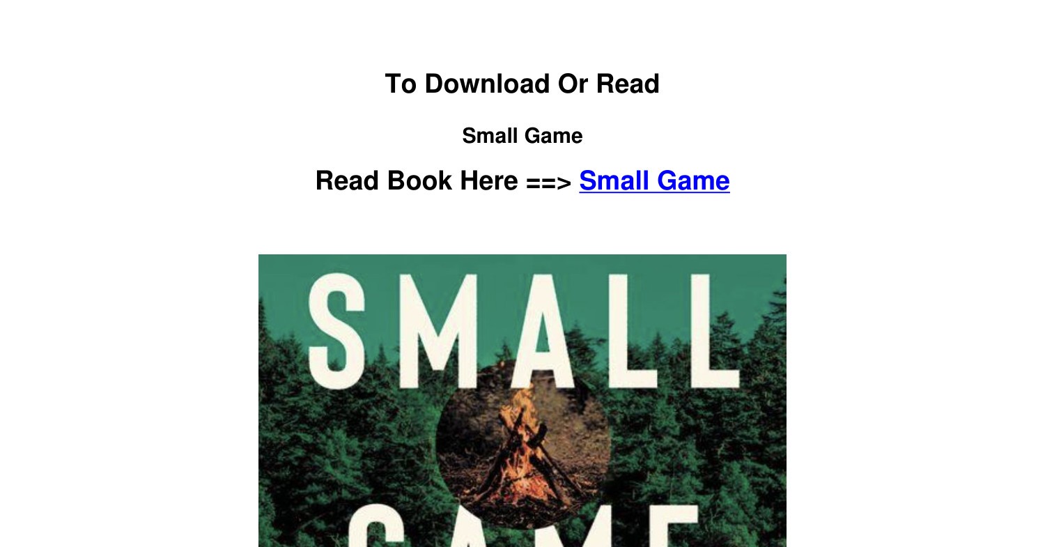 DOWNLOAD EPUB Small Game by Blair Braverman.pdf | DocDroid