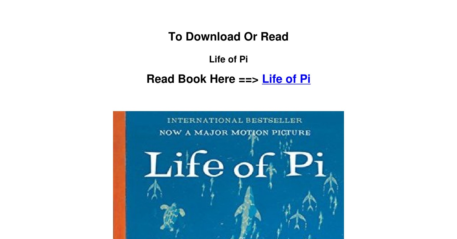 PDF Download Life of Pi BY Yann Martel.pdf | DocDroid