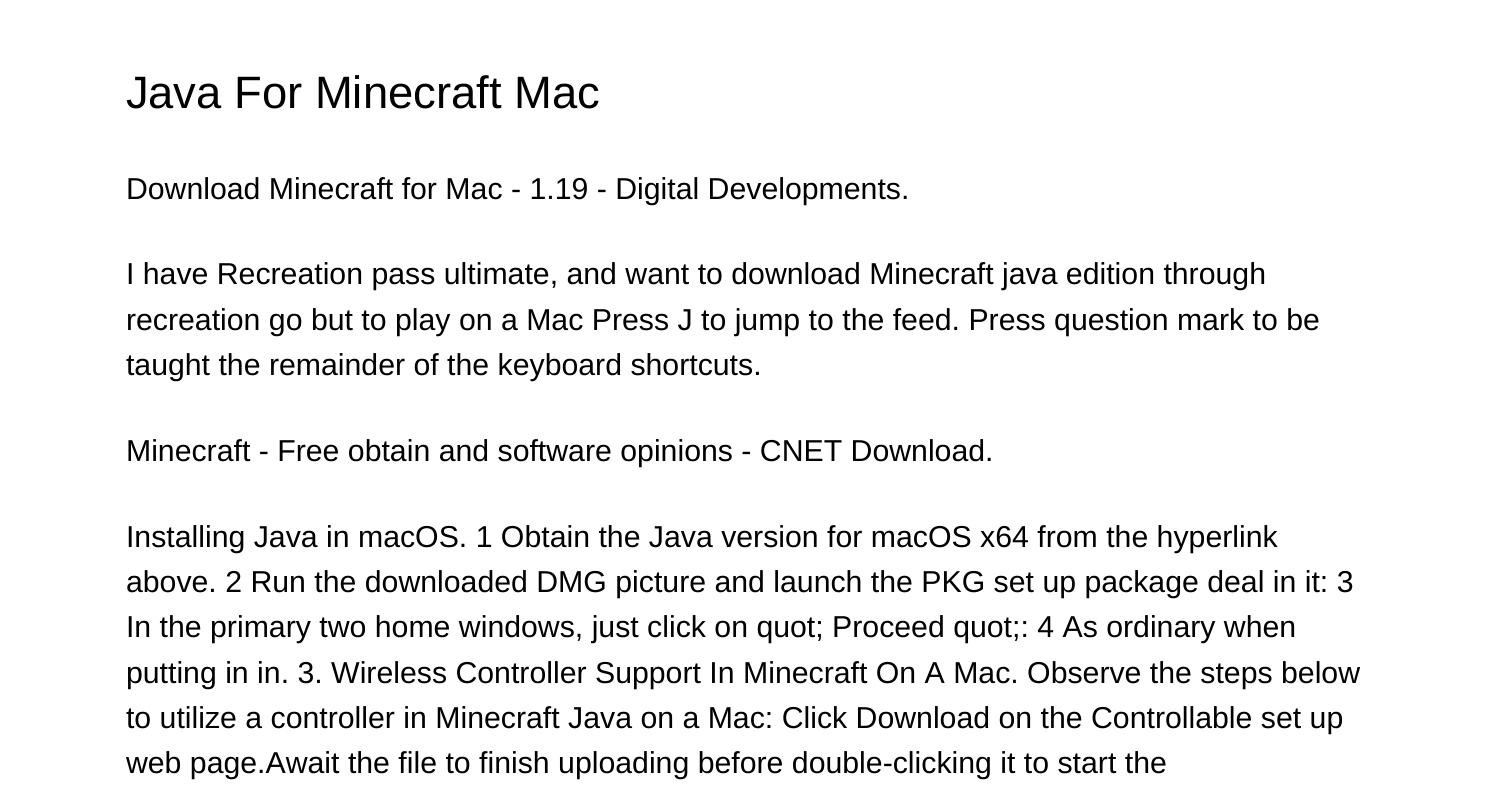 Java For Minecraft Maczslcr.pdf.pdf | DocDroid